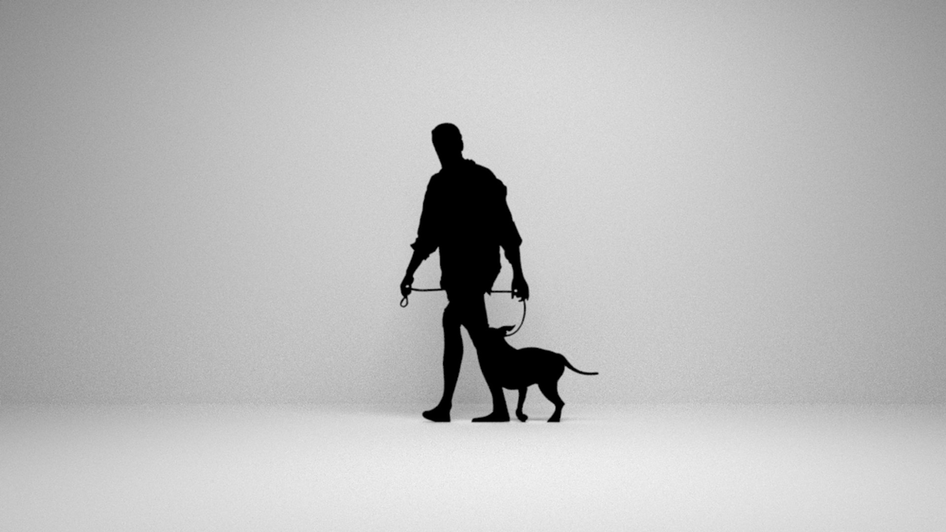 3D Model Walking Dog Silhouette - TurboSquid 1624281