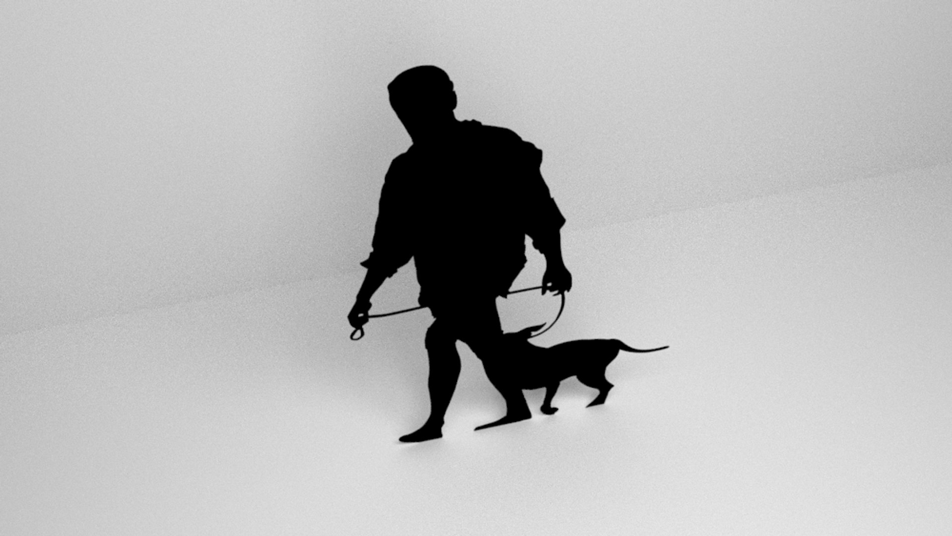 3D Model Walking Dog Silhouette - TurboSquid 1624281