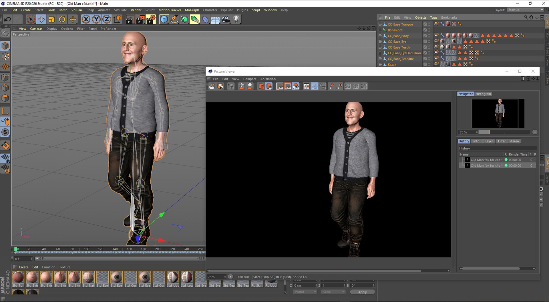 Old Man3D Rigged Model Ready For Animation 3D Model - TurboSquid 1934344