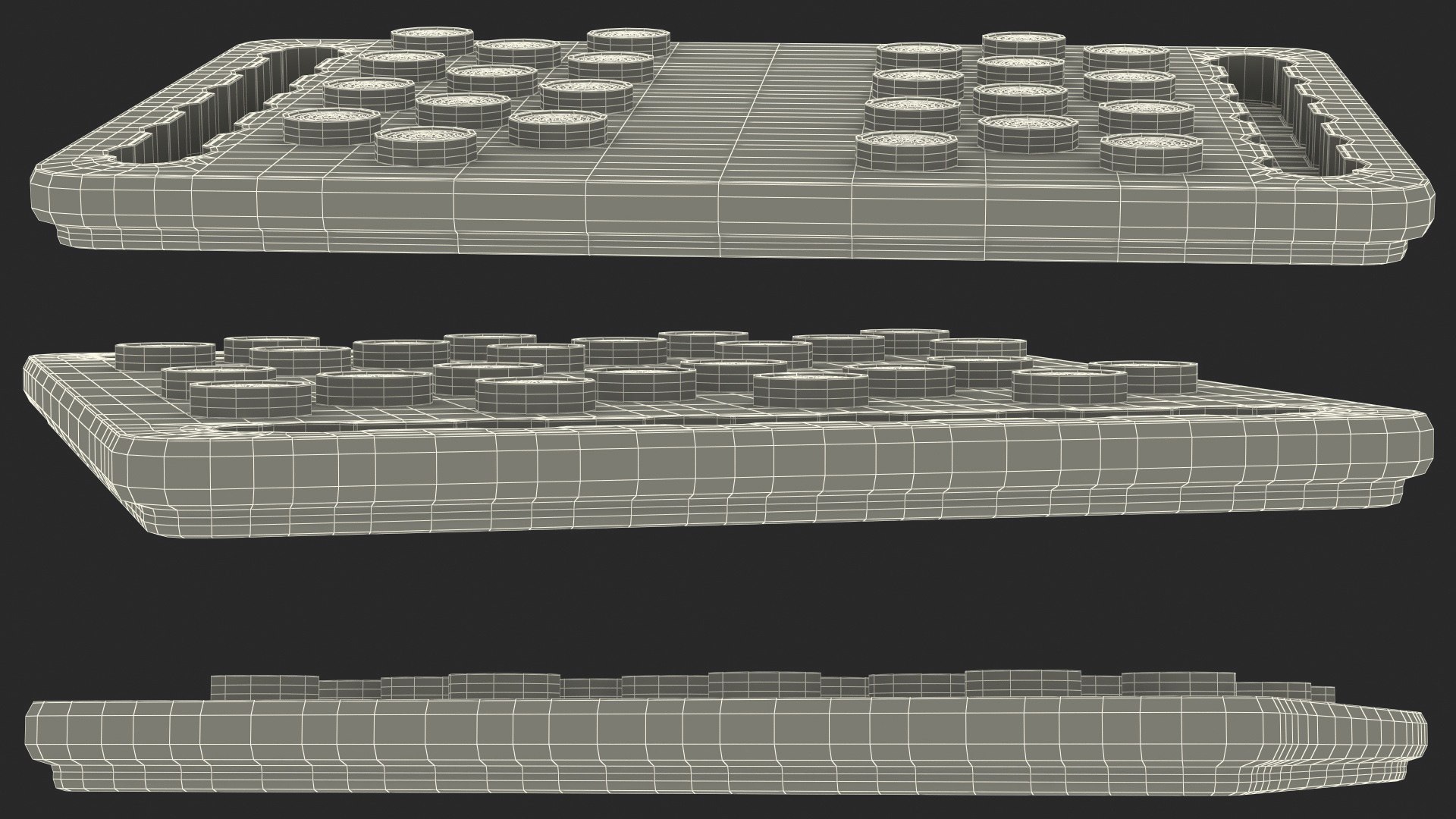 Wood Checkers Set Game Ready 3D Model - TurboSquid 1933576