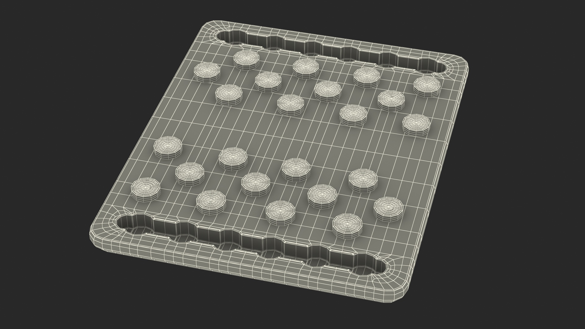 Wood Checkers Set Game Ready 3D Model - TurboSquid 1933576