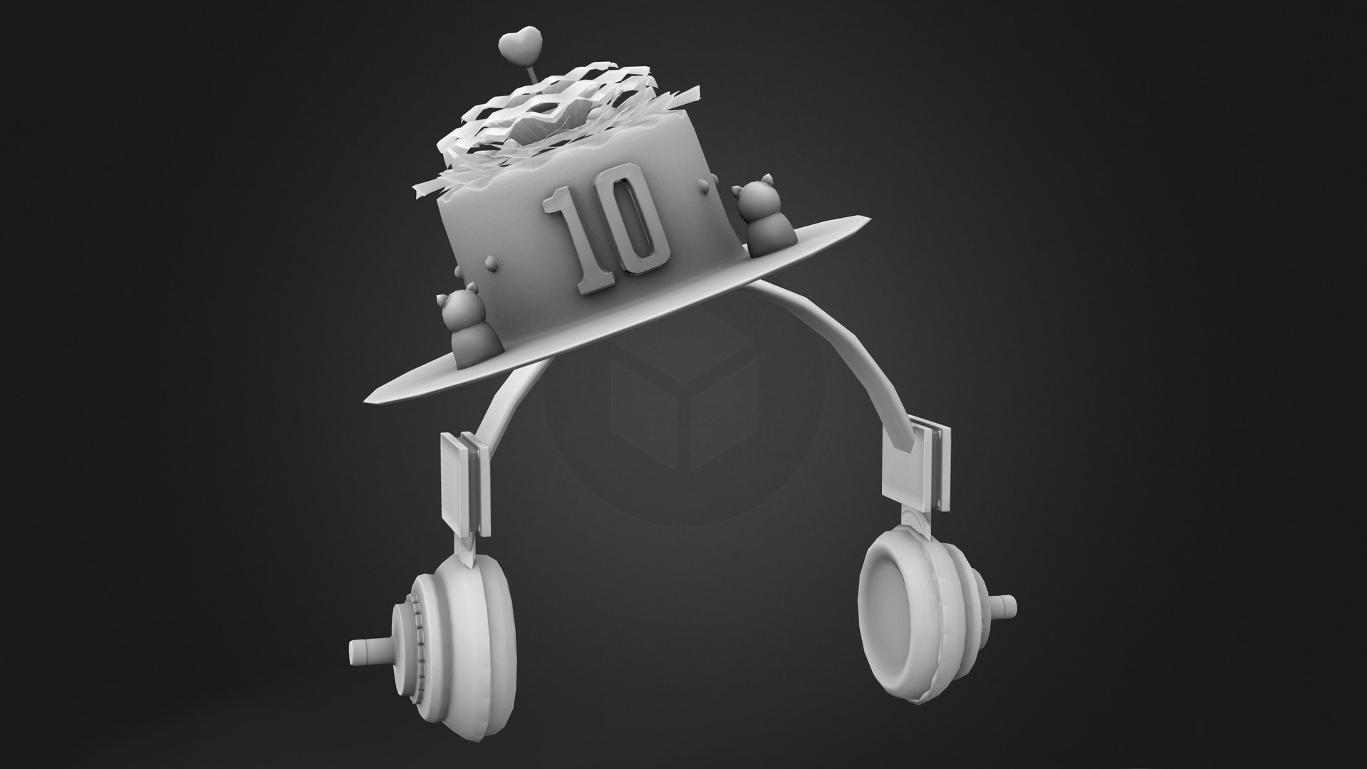 3D Anime Manga Hat With Headphones Model - TurboSquid 1976097