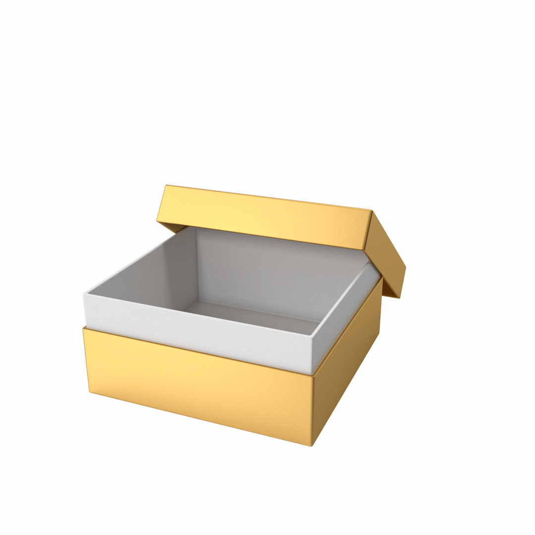 3D Gold Box Opened model - TurboSquid 1844048