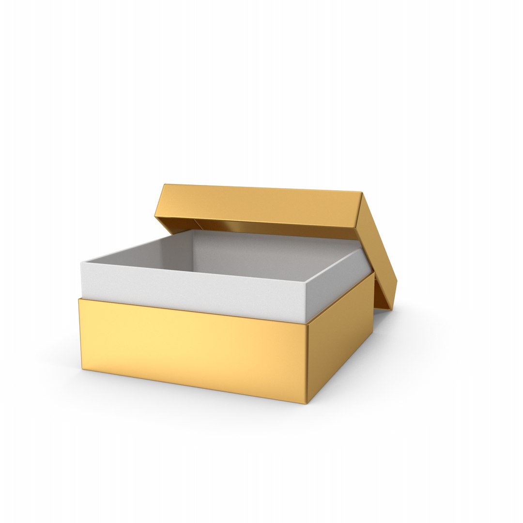 3D Gold Box Opened model - TurboSquid 1844048