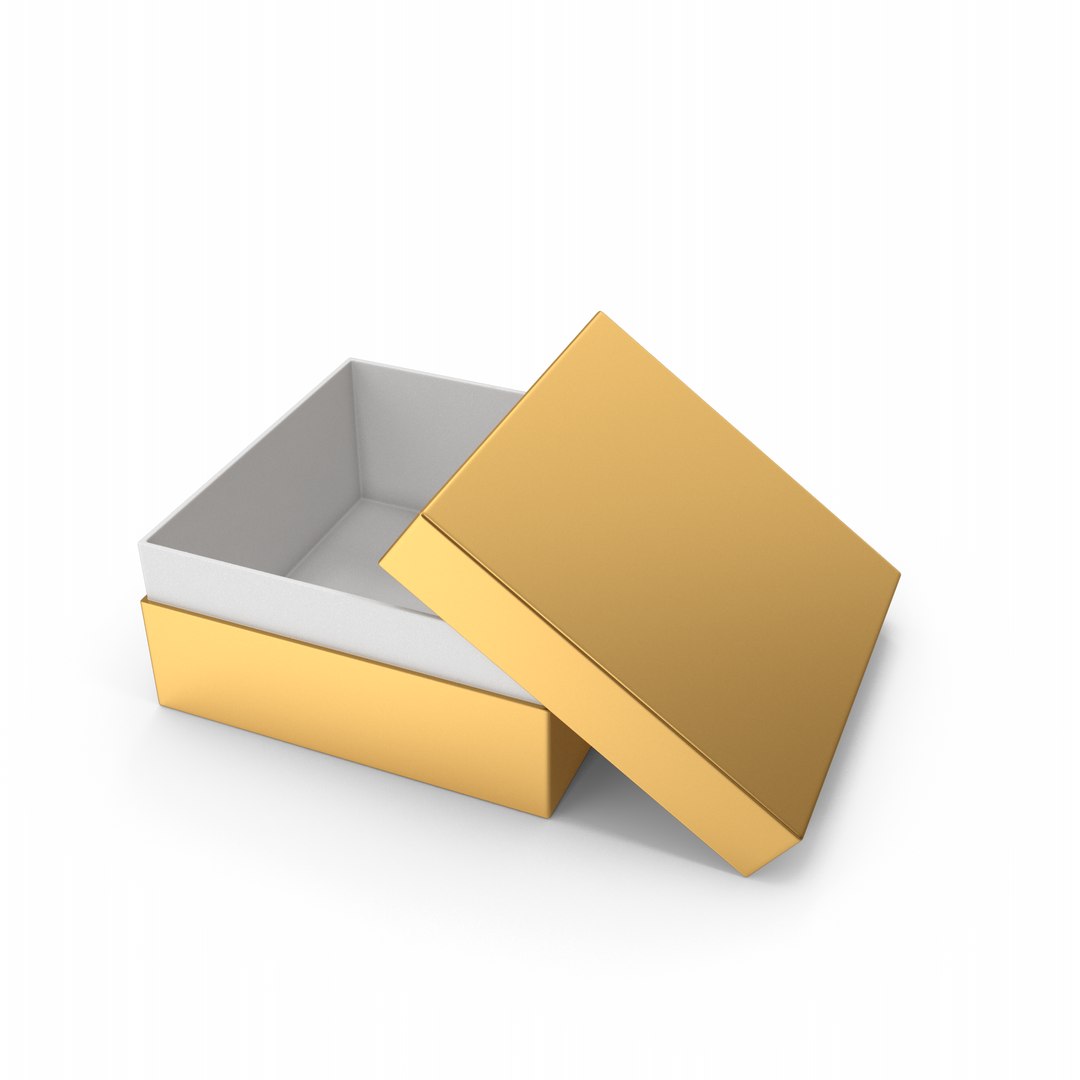 3D Gold Box Opened model - TurboSquid 1844048
