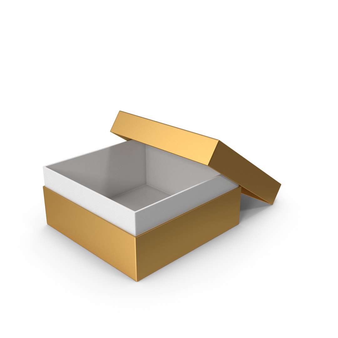 3D Gold Box Opened model - TurboSquid 1844048