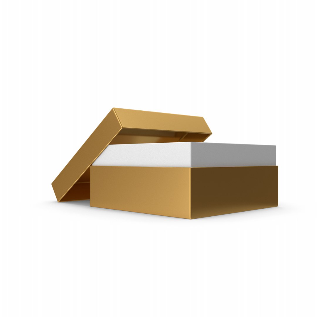 3D Gold Box Opened model - TurboSquid 1844048