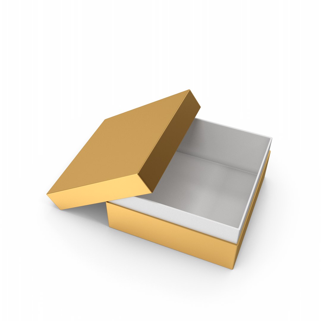 3D Gold Box Opened model - TurboSquid 1844048