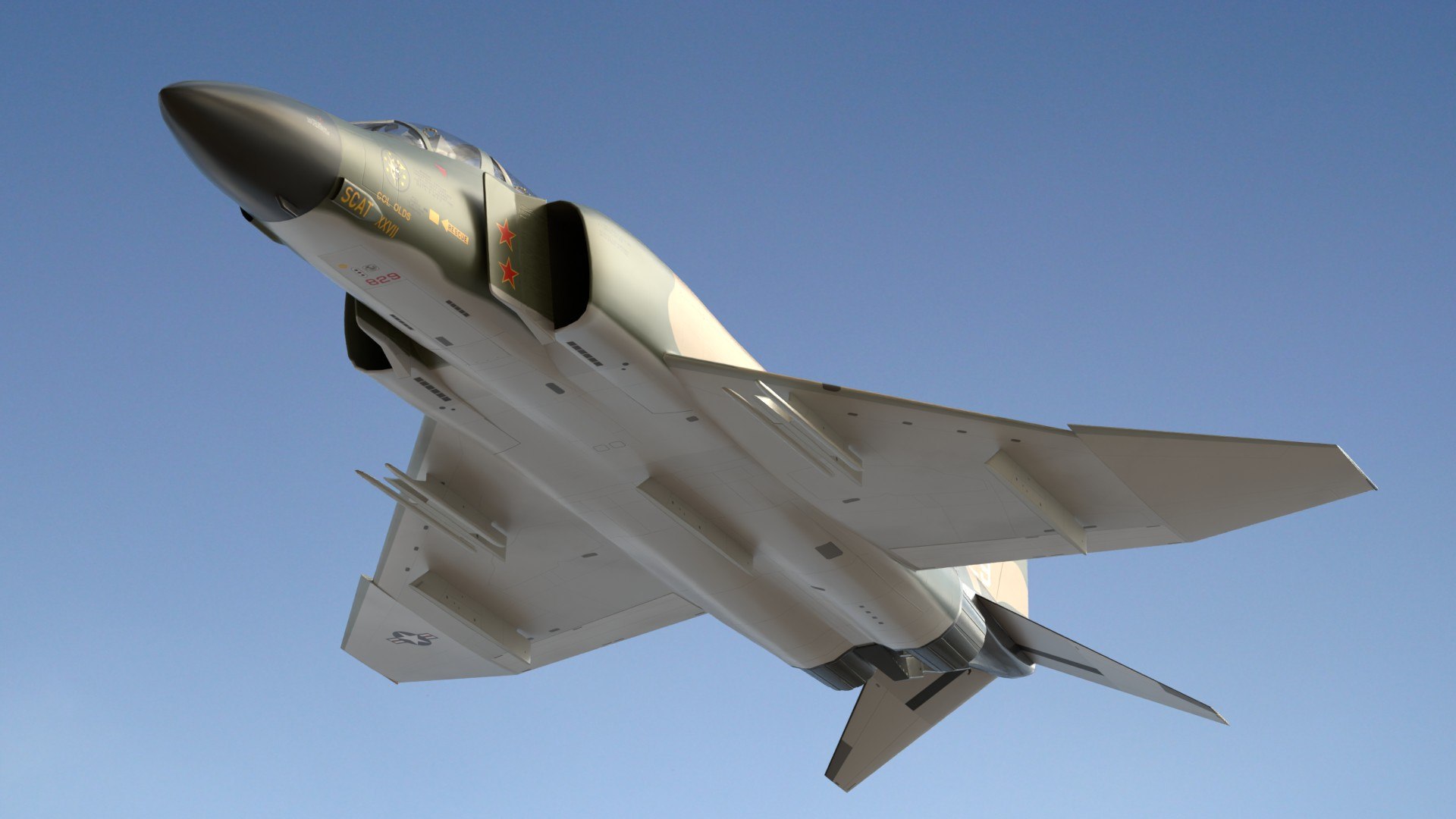 Phantom II F4 USAF SC 3D Model - TurboSquid 2324166
