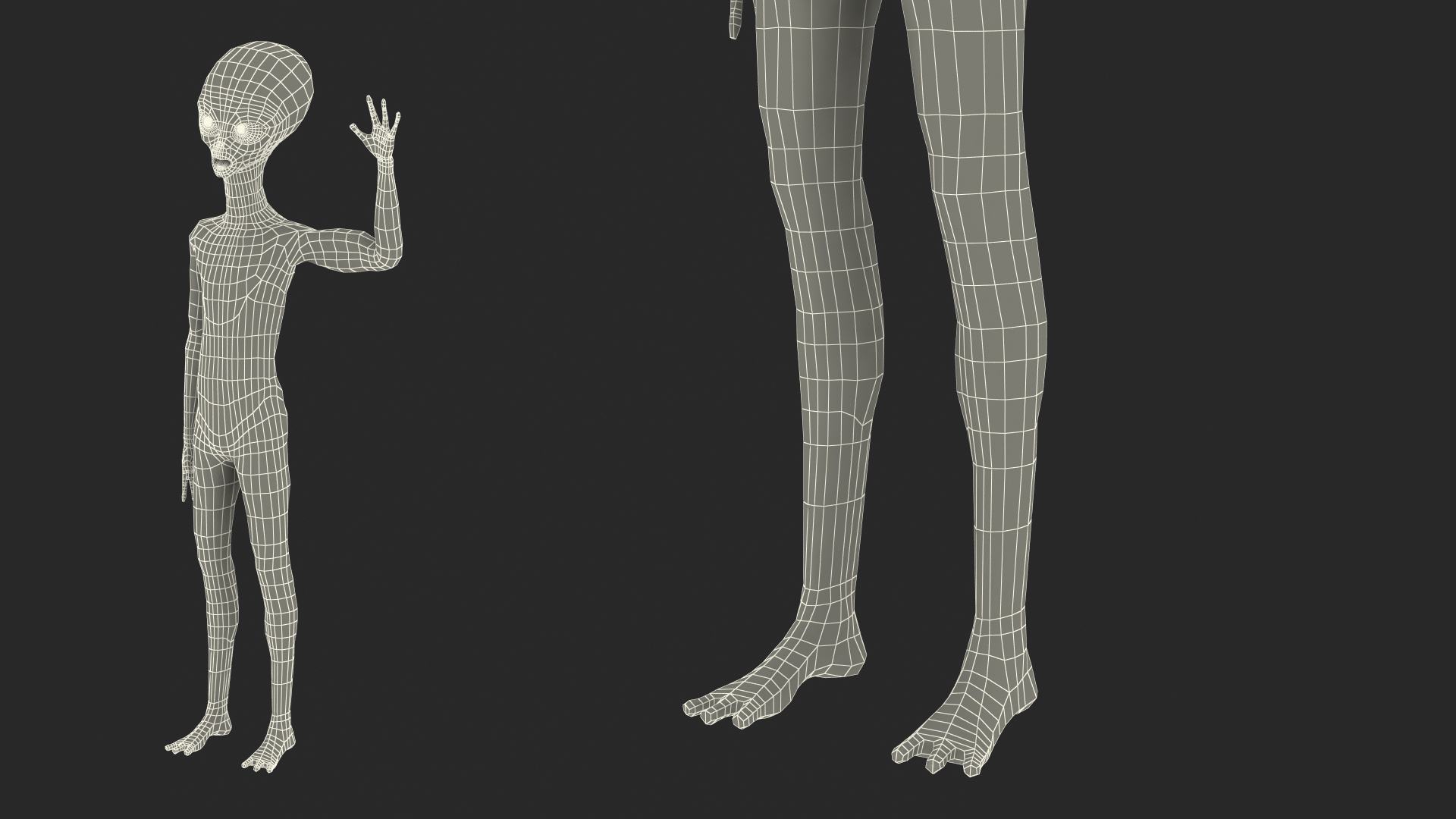 3D Model Alien Greetings Pose - TurboSquid 1889225