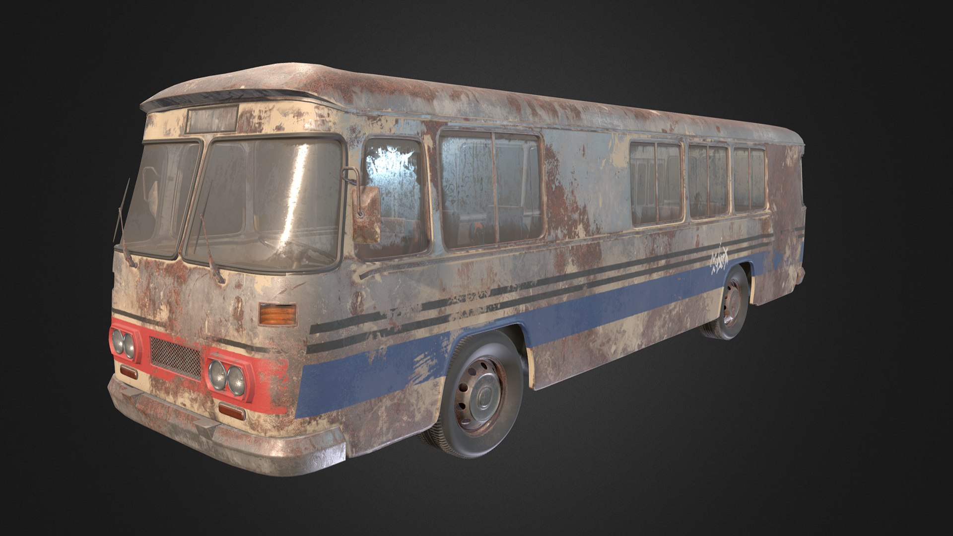 Rusty Bus 1 3D - TurboSquid 2251677
