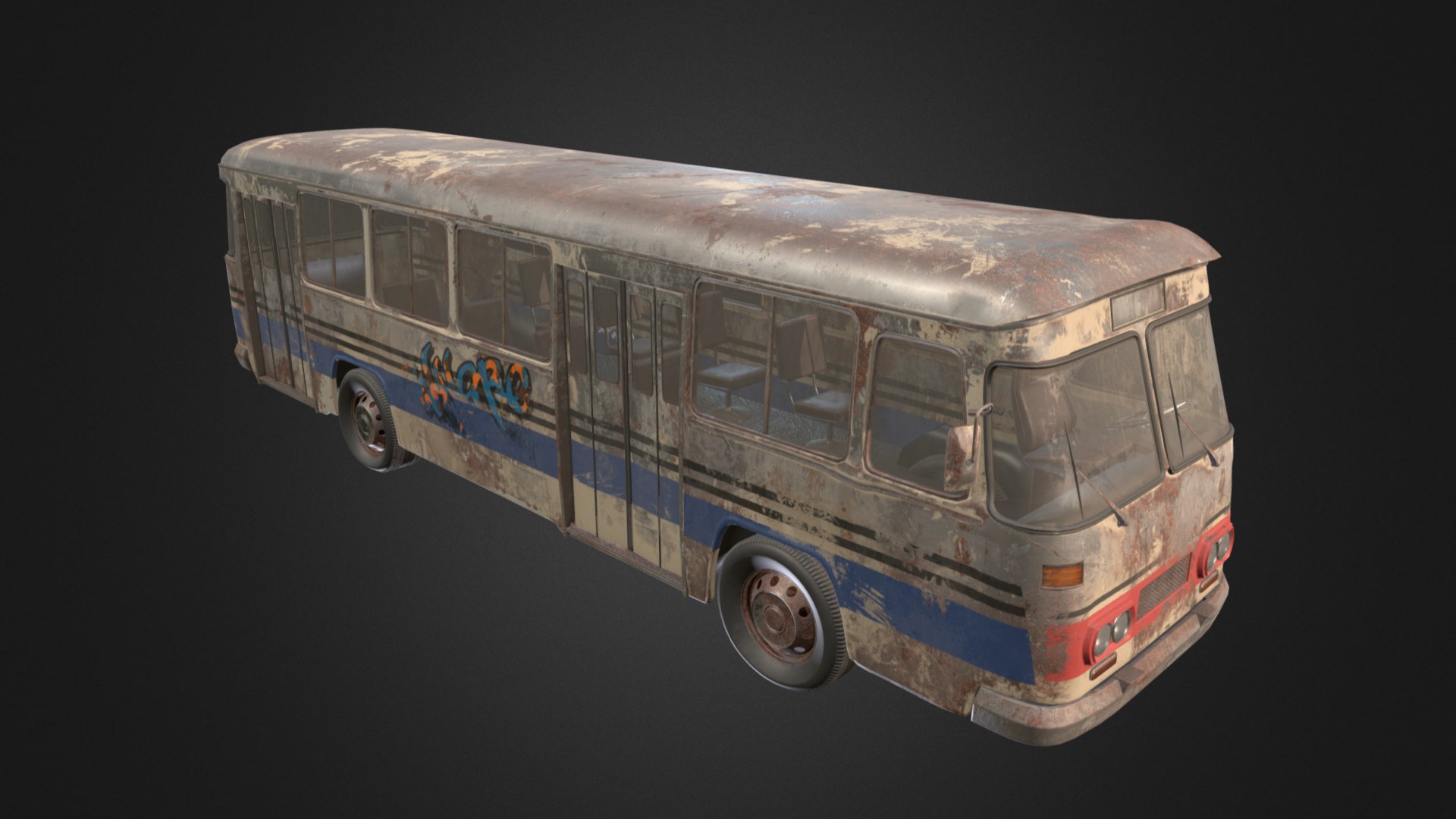 Rusty Bus 1 3D - TurboSquid 2251677