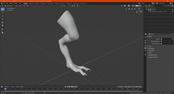 Monster creature leg science 3D - TurboSquid 1700694