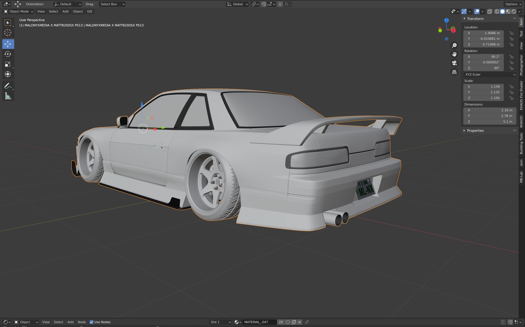 Nissan S13 180sx 3D Model - TurboSquid 1701754