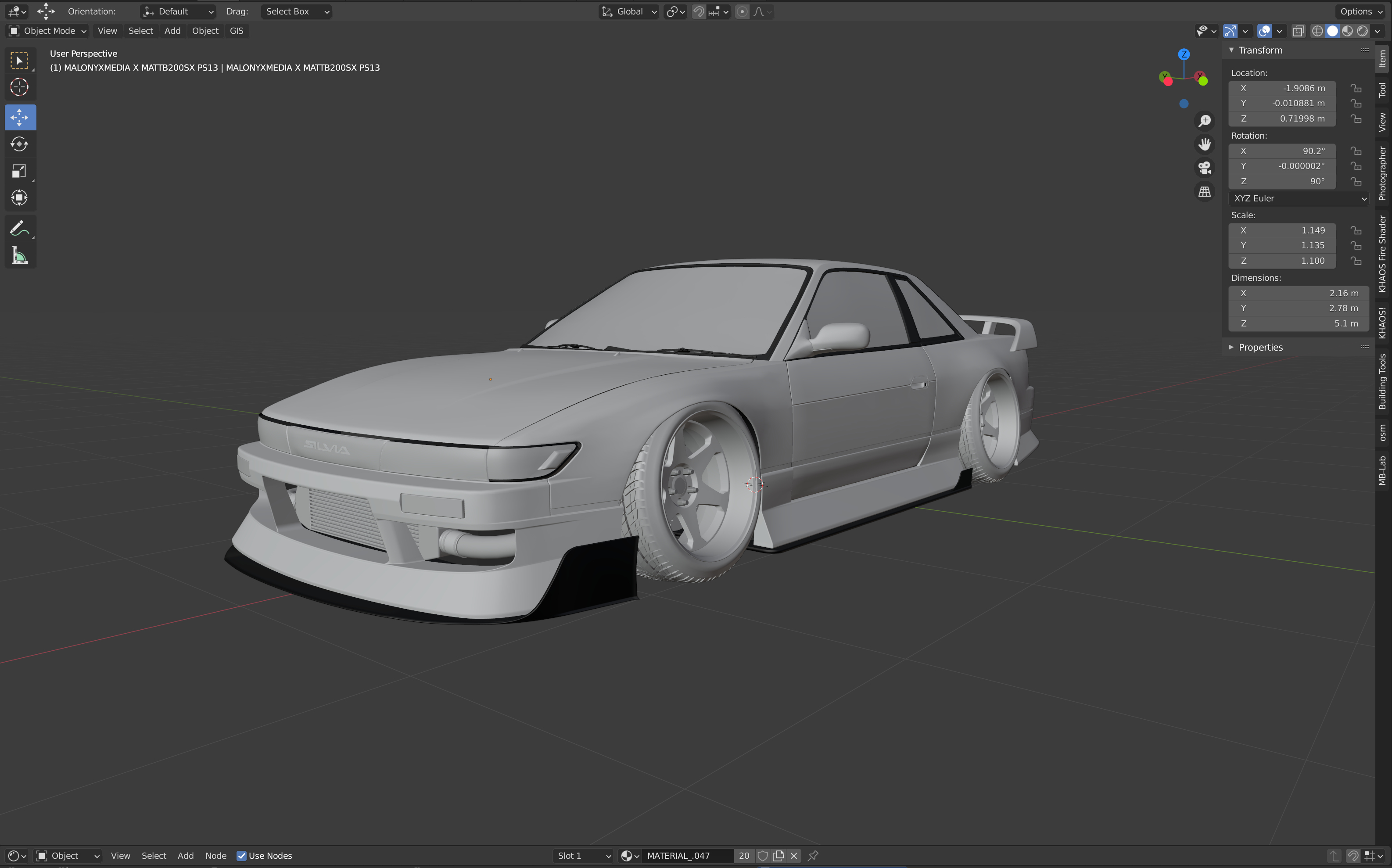 Nissan s13 180sx 3D model - TurboSquid 1701754