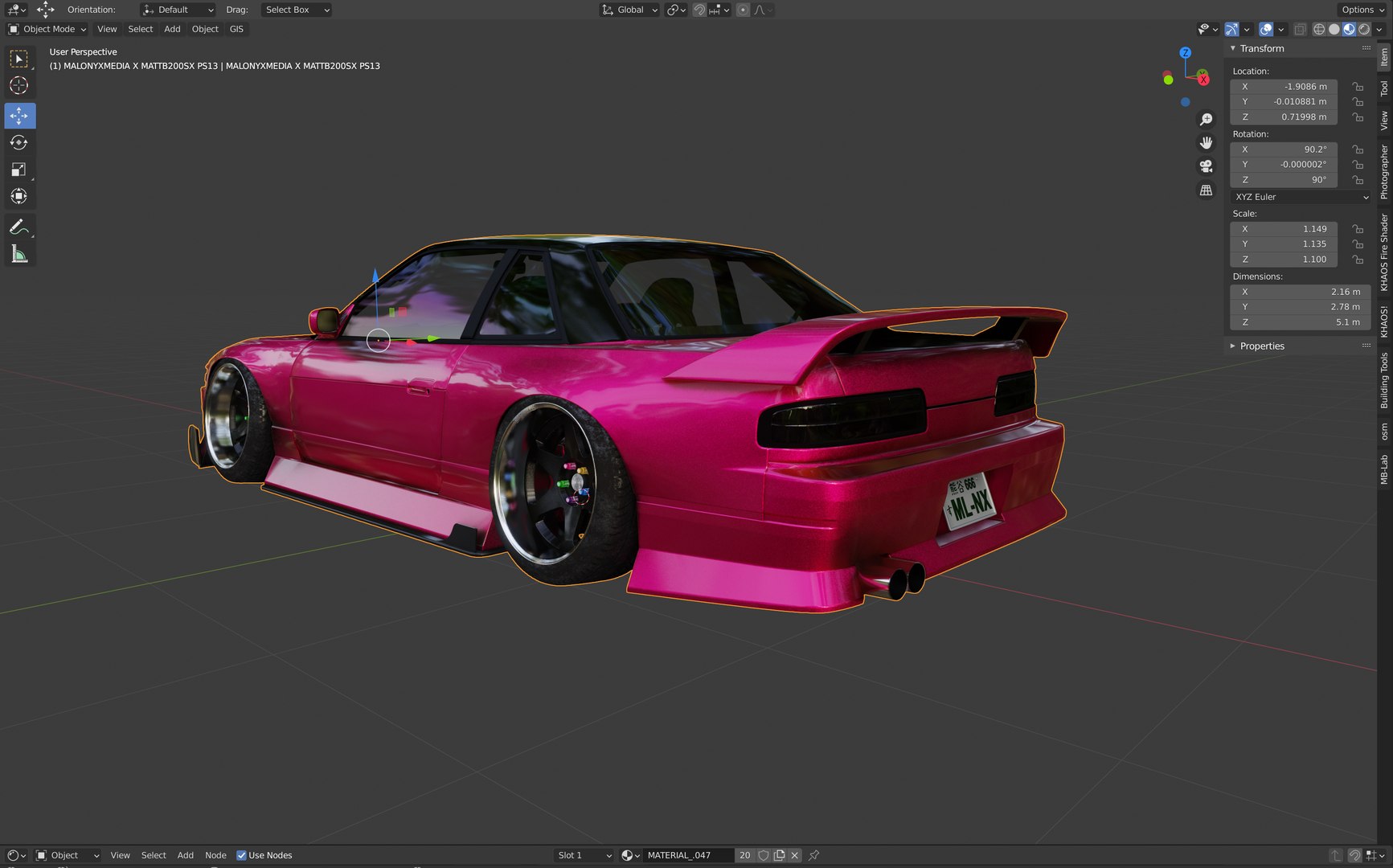 Nissan S13 180sx 3D Model - TurboSquid 1701754