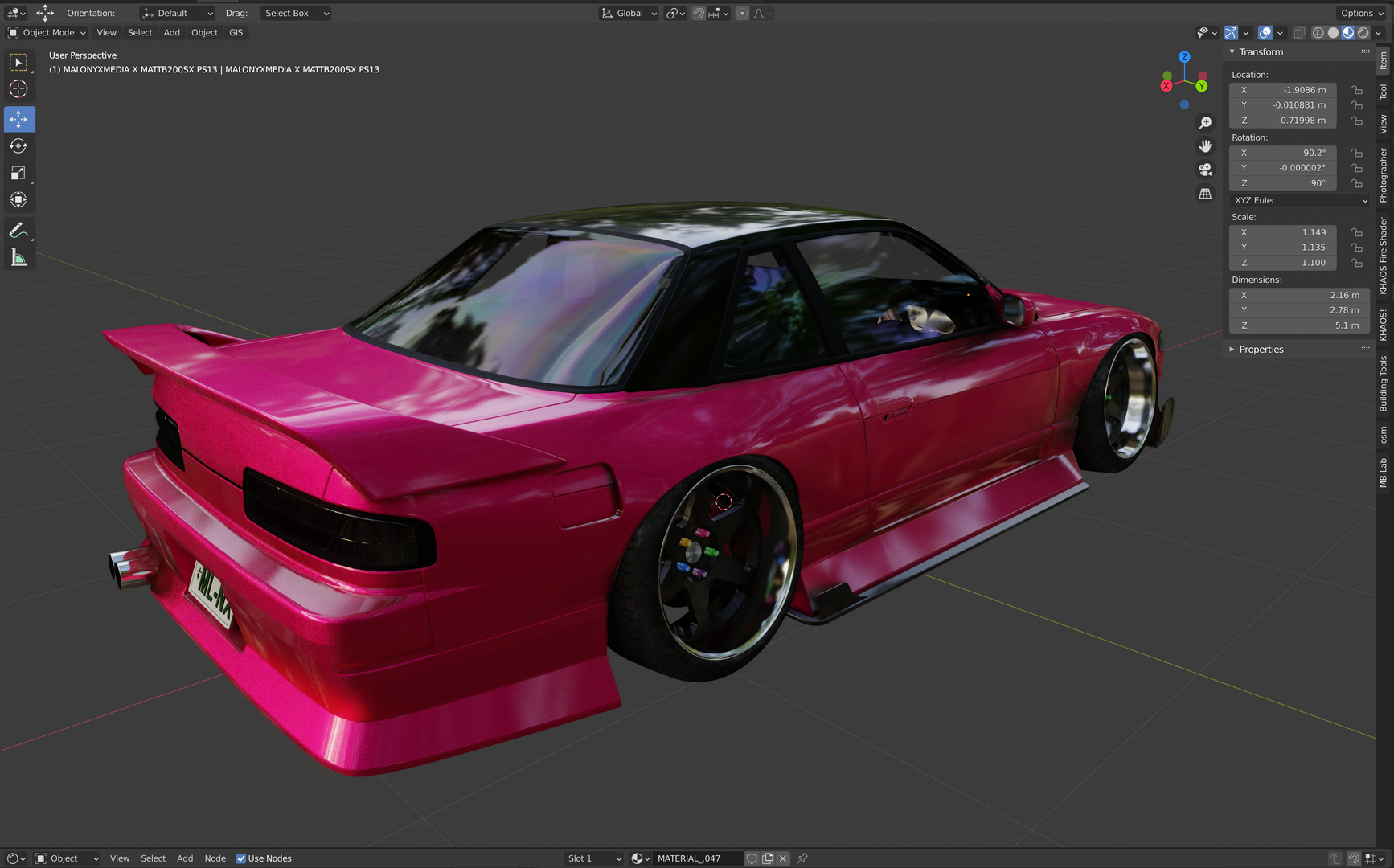Nissan s13 180sx 3D model - TurboSquid 1701754