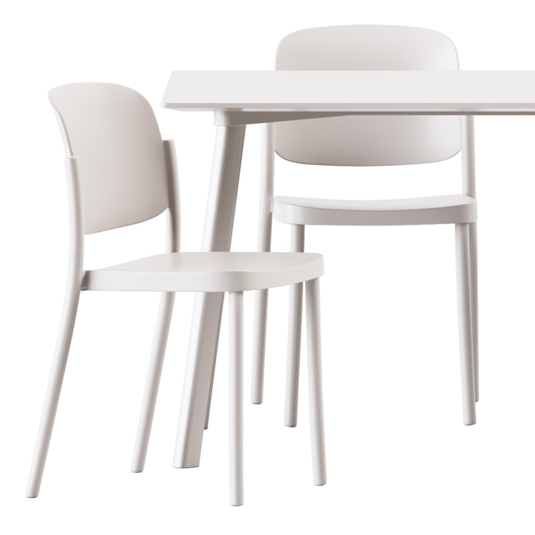 3D HAY Copenhague CPH Deux 210 Table And Chair Piazza 1 By Colos ...