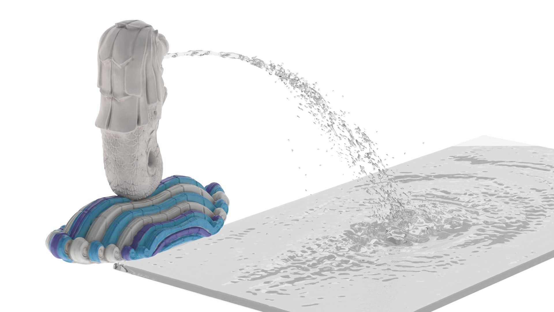 Merlion Fountain Water Spray Big Model - TurboSquid 2047180