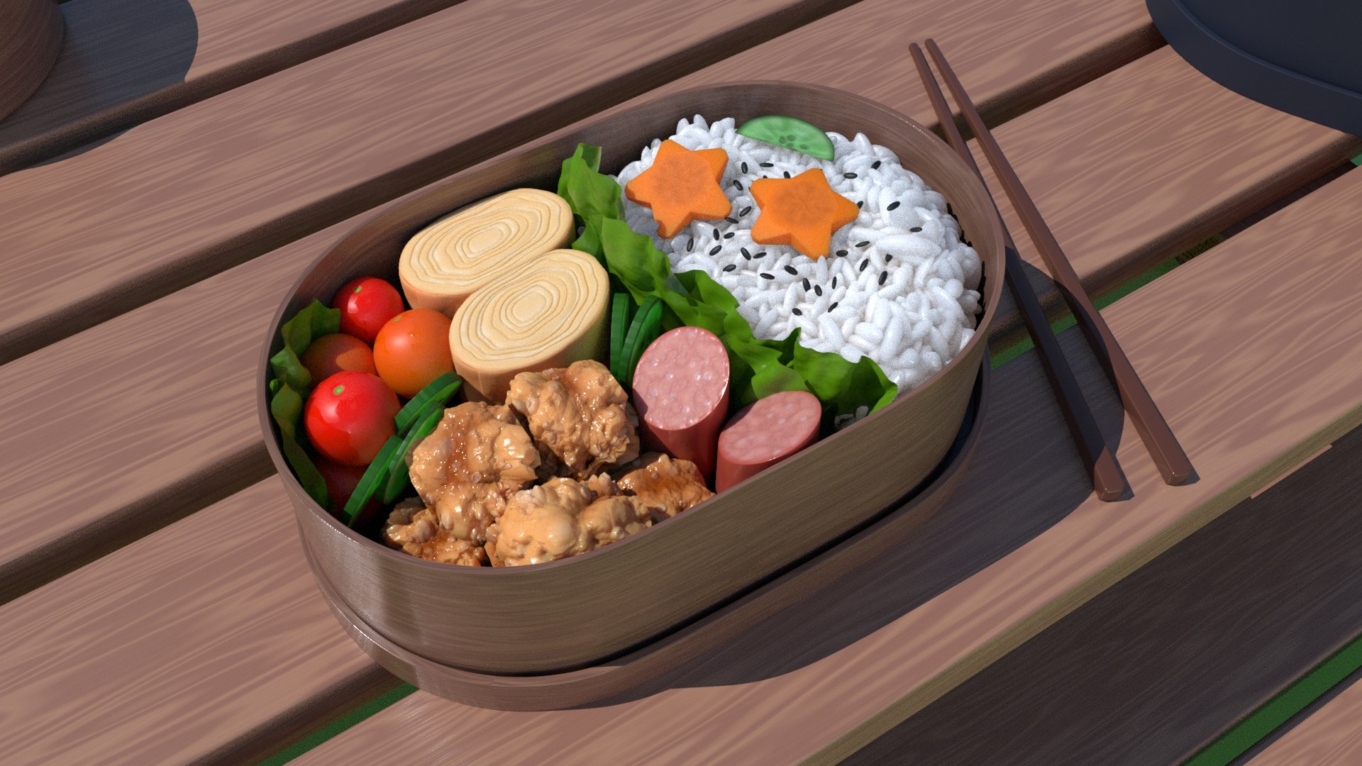 3D Bento Box Model - TurboSquid 1644418