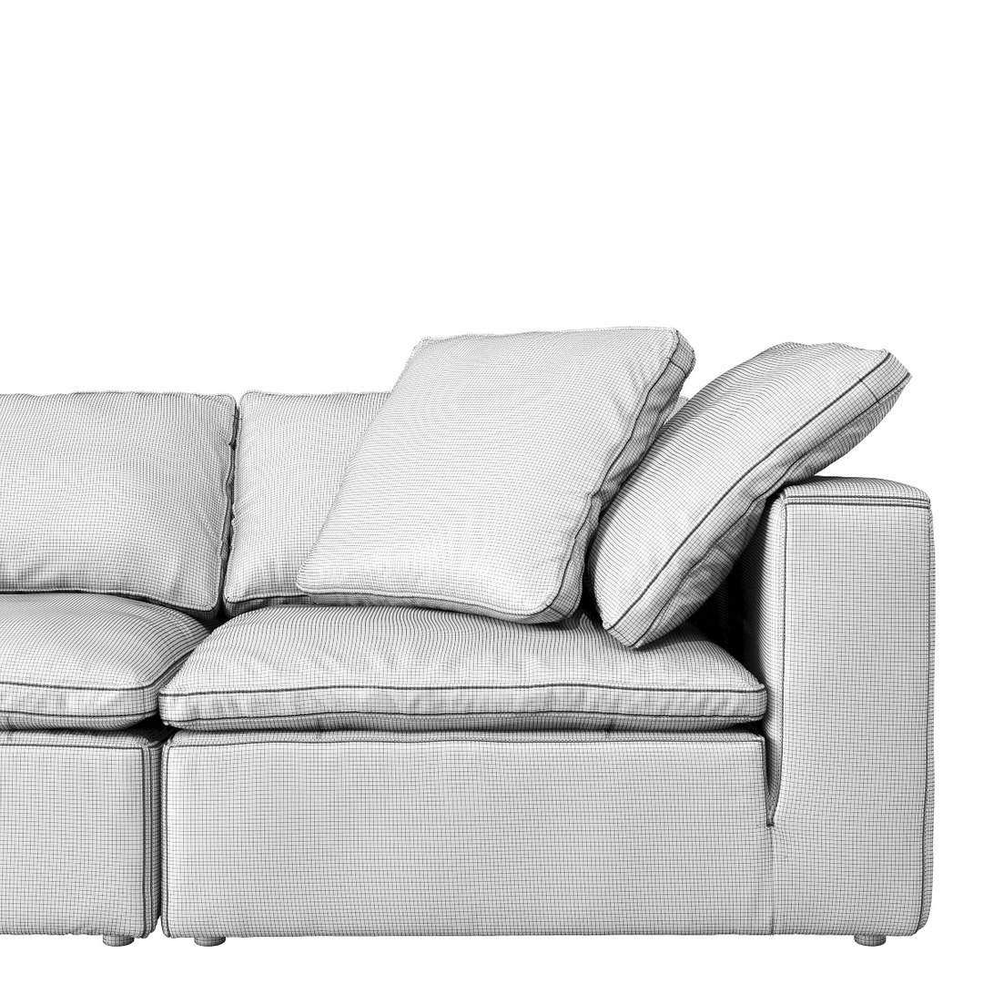 3D Restoration Cloud Modular Leather Sofa Model - TurboSquid 1474100