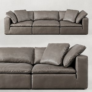 3D Model Restoration Costera Modular Leather Sofa - TurboSquid 1494126