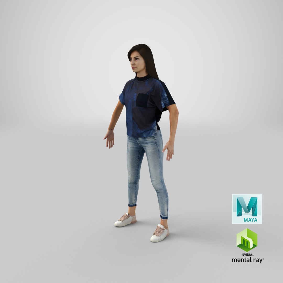 3D Suzanne Casual Spring A Pose - TurboSquid 1971313