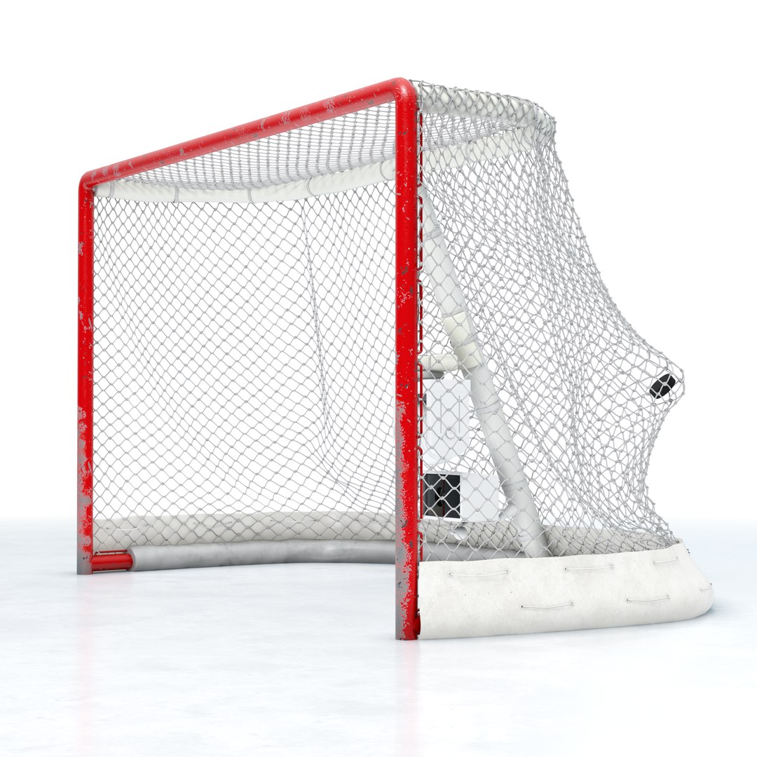 Hockey Goal with puck hitting net animation 3D model - TurboSquid 1886935