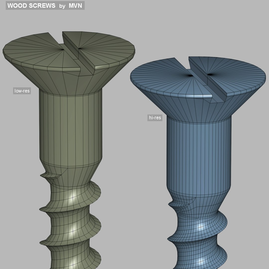 3ds Max Wood Screws