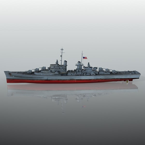 uss oakland cl-95 cl 3d max