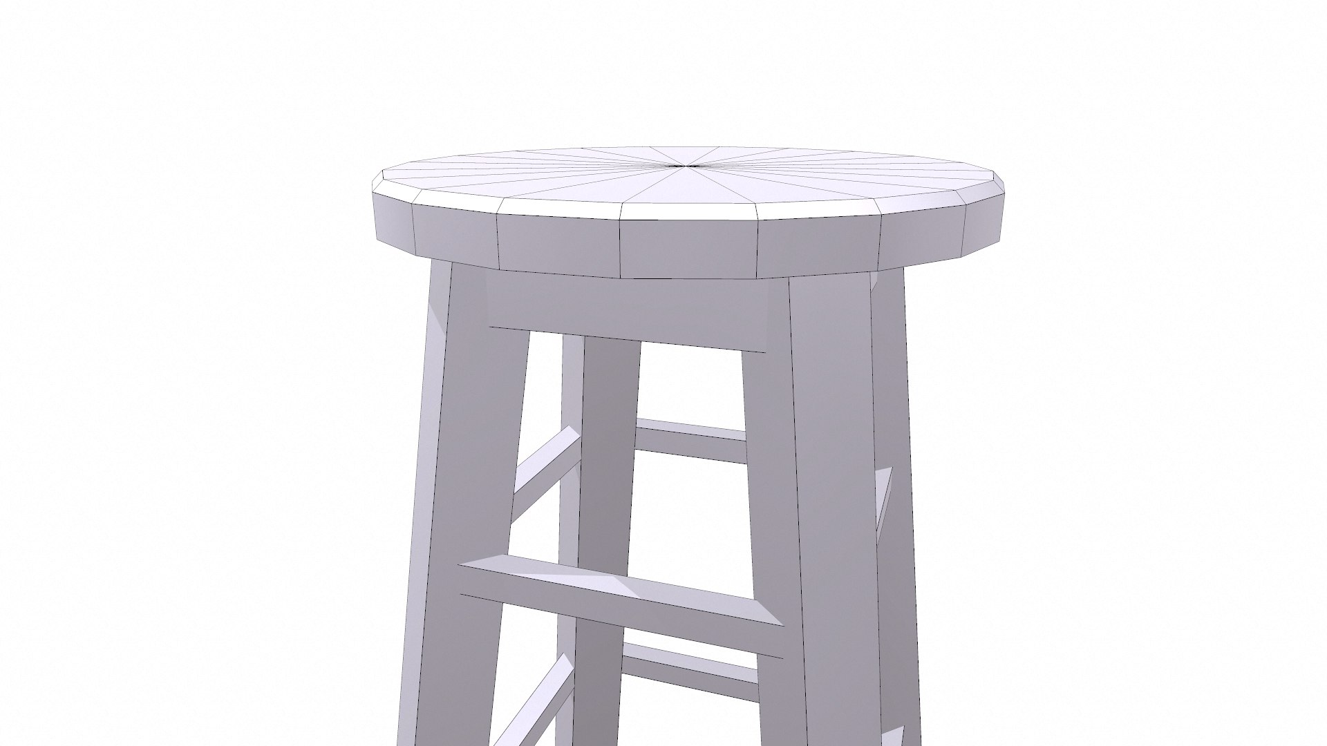 Free 3D Wooden Stool Low-poly Model - TurboSquid 1806860