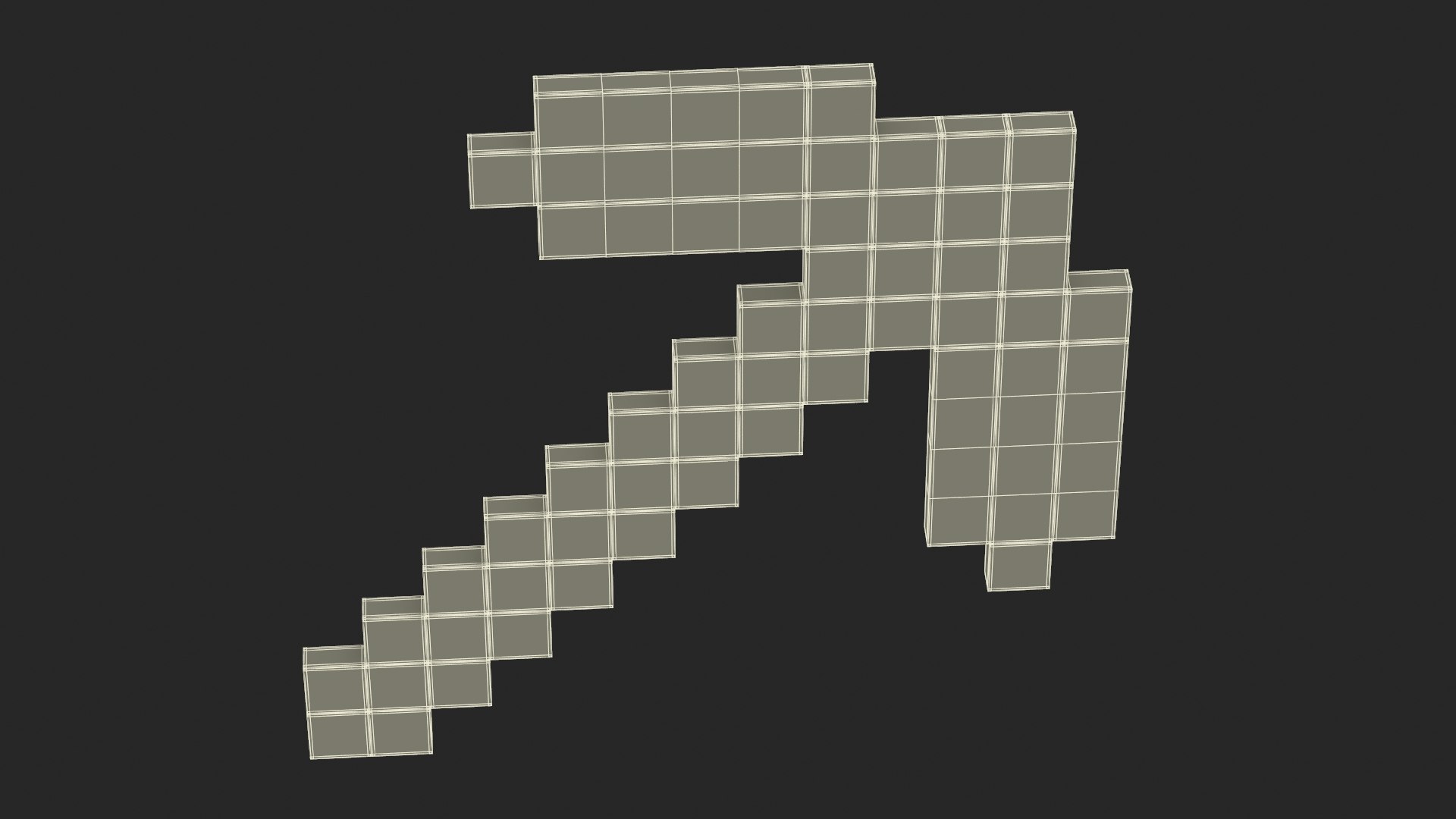 Minecraft Stone Pickaxe 3D - TurboSquid 2292874