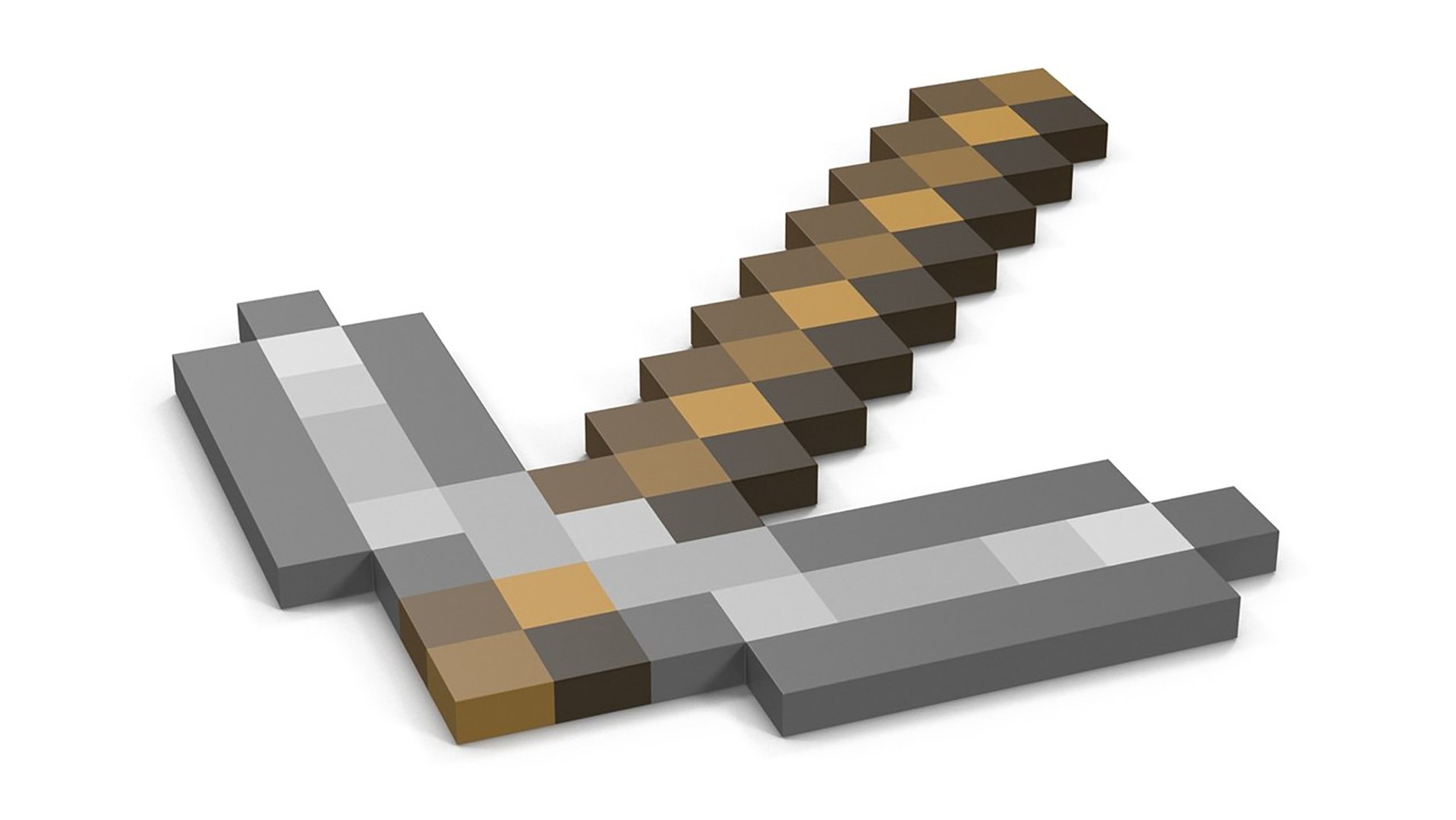 Minecraft Stone Pickaxe 3D - TurboSquid 2292874