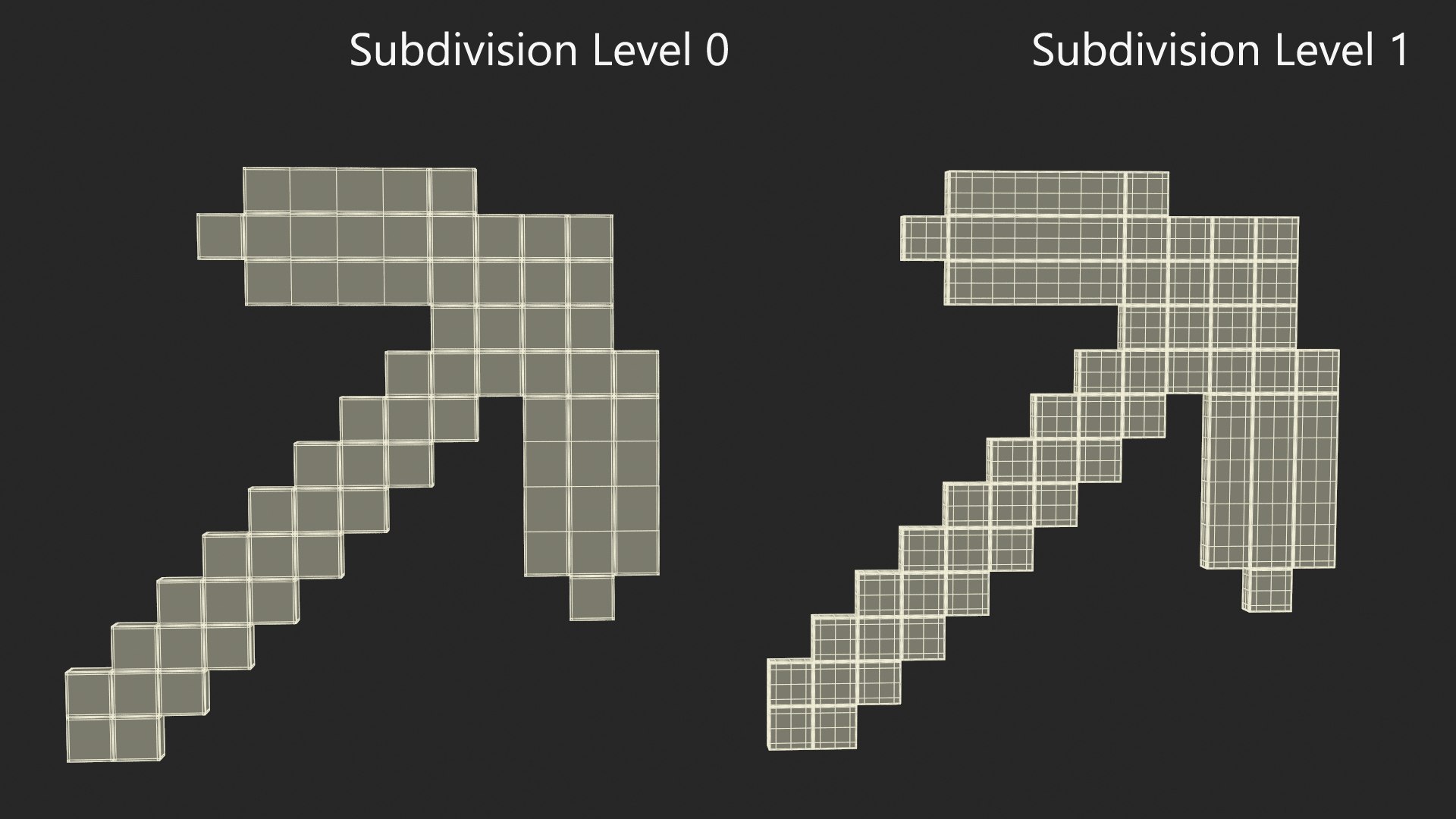 Minecraft Stone Pickaxe 3D - TurboSquid 2292874