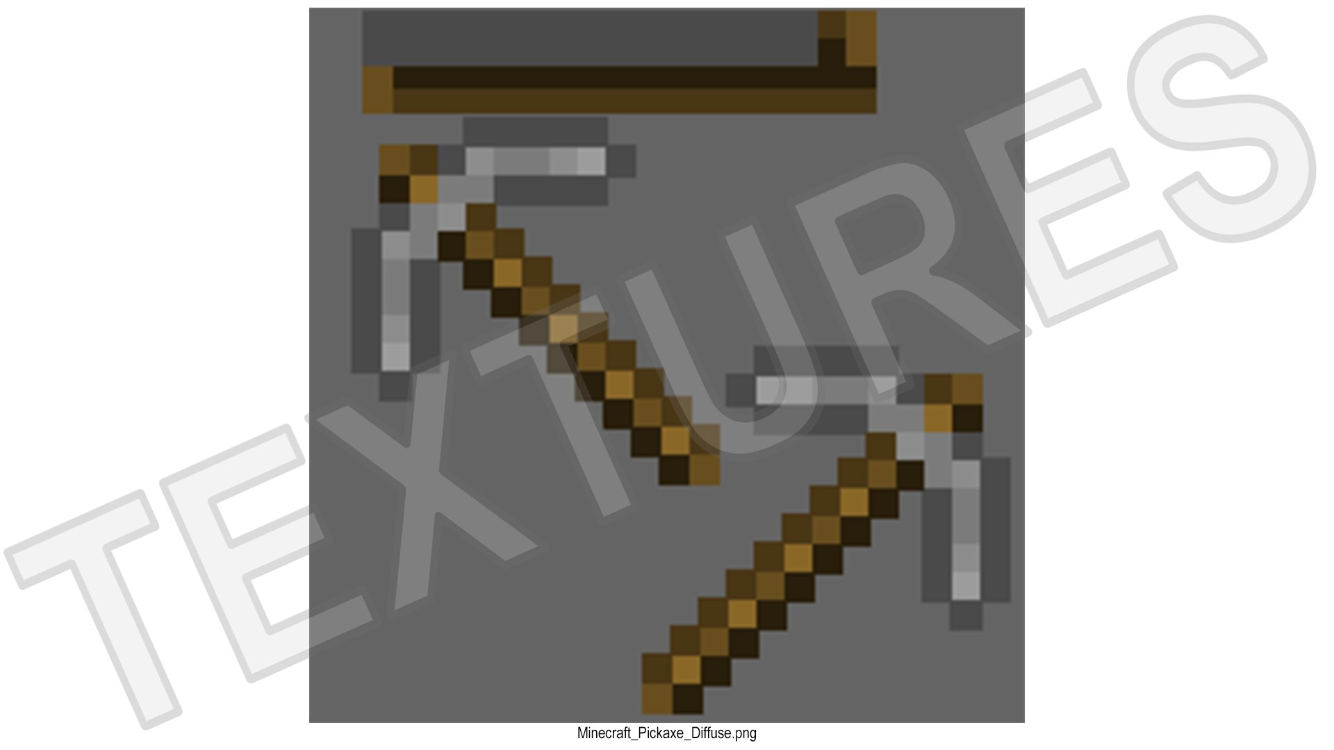 Minecraft Stone Pickaxe 3D - TurboSquid 2292874