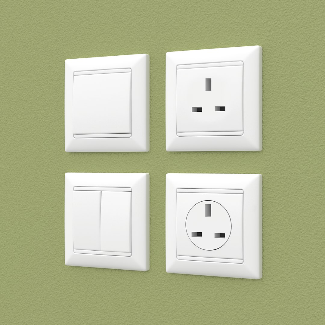 Wall Switches Sockets 3d Max