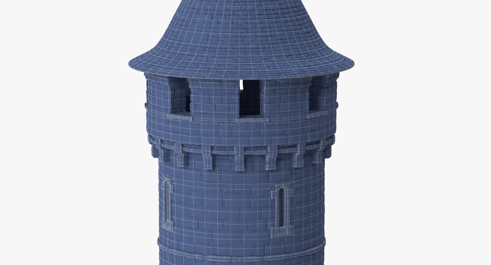 3d Turret Roof 03 Model