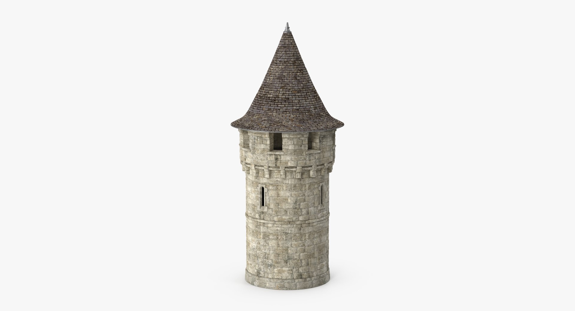 3d Turret Roof 03 Model