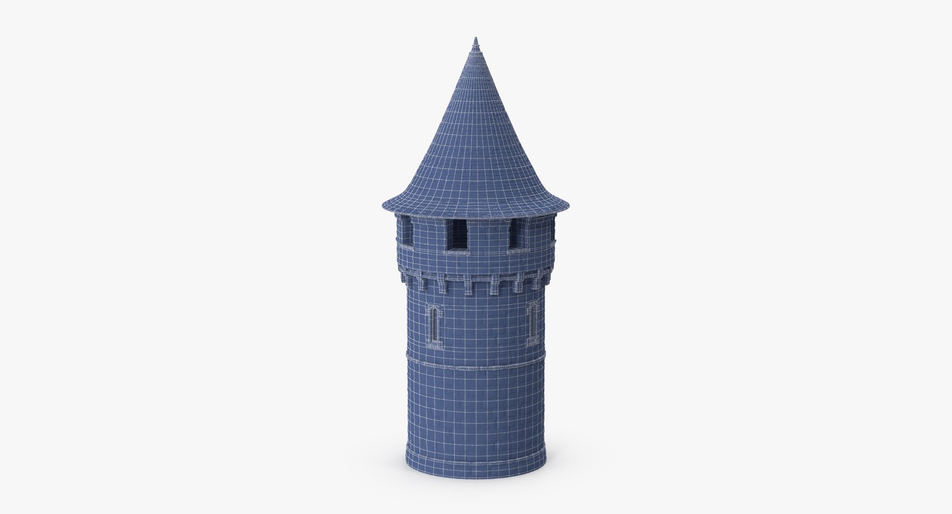 3d Turret Roof 03 Model