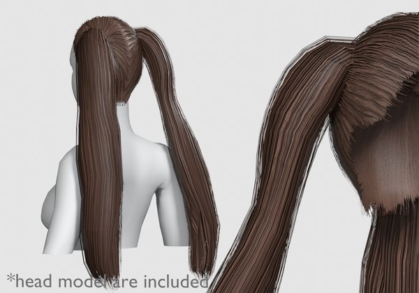 Tight Ponytails Hairstyle V10055 3D model - TurboSquid 2020288