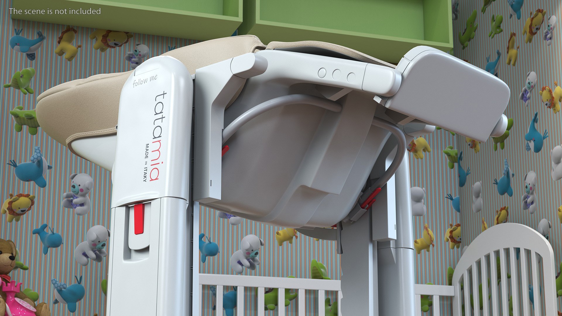 3D Baby High Chair Tatamia Horizontal Beige Rigged Model - TurboSquid ...
