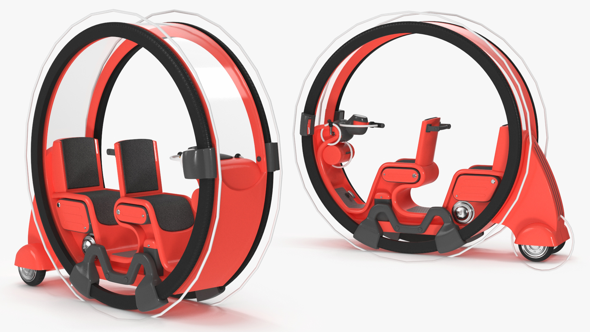Futuristic Personal Vehicle Tube Red Rigged 3D Model - TurboSquid 2193908