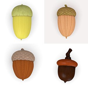 3D Acorns Collection 03 - 3 models model - TurboSquid 1885477