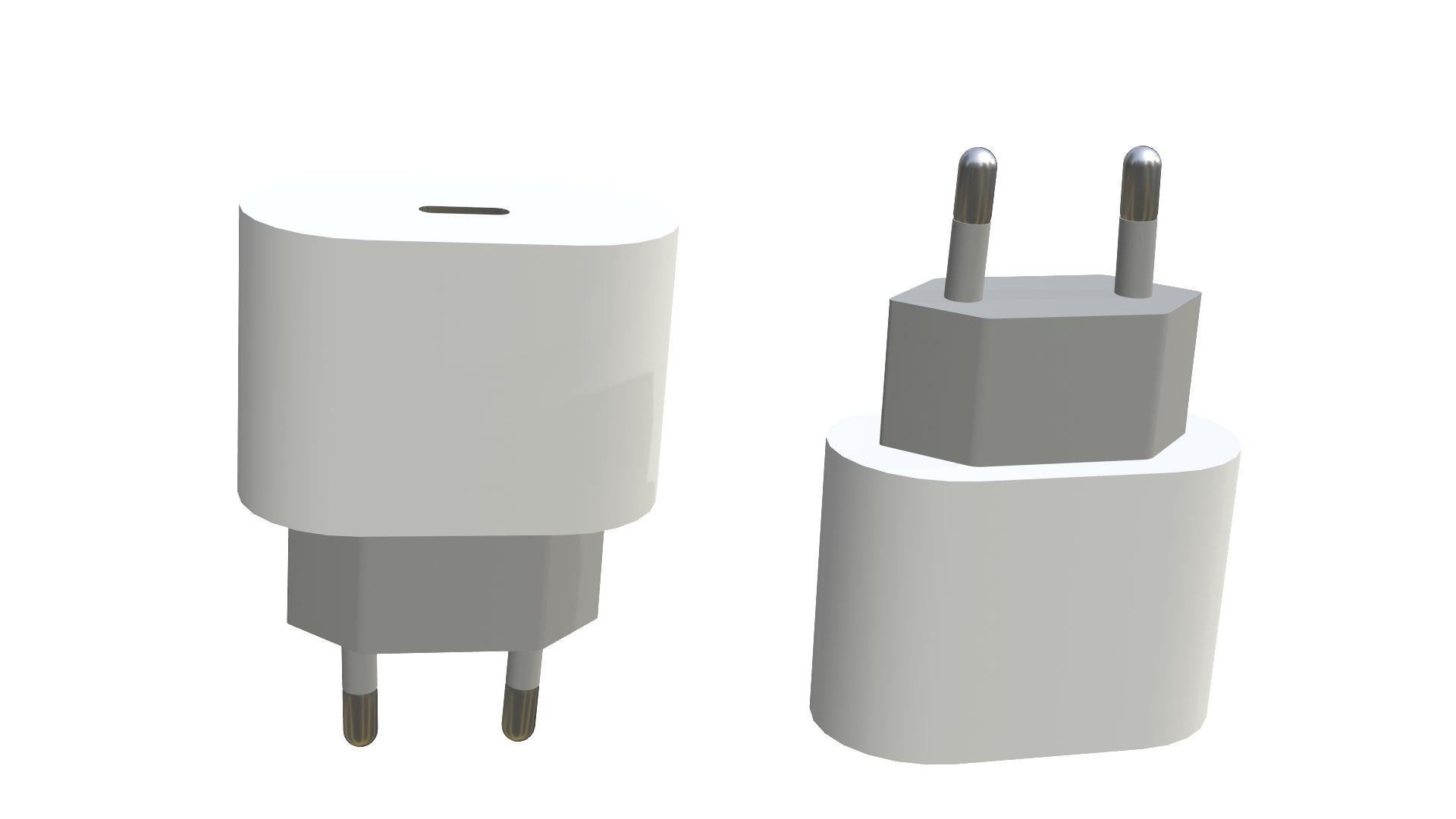 Free 3D Apple Chargers - UK US EU Model - TurboSquid 1868264