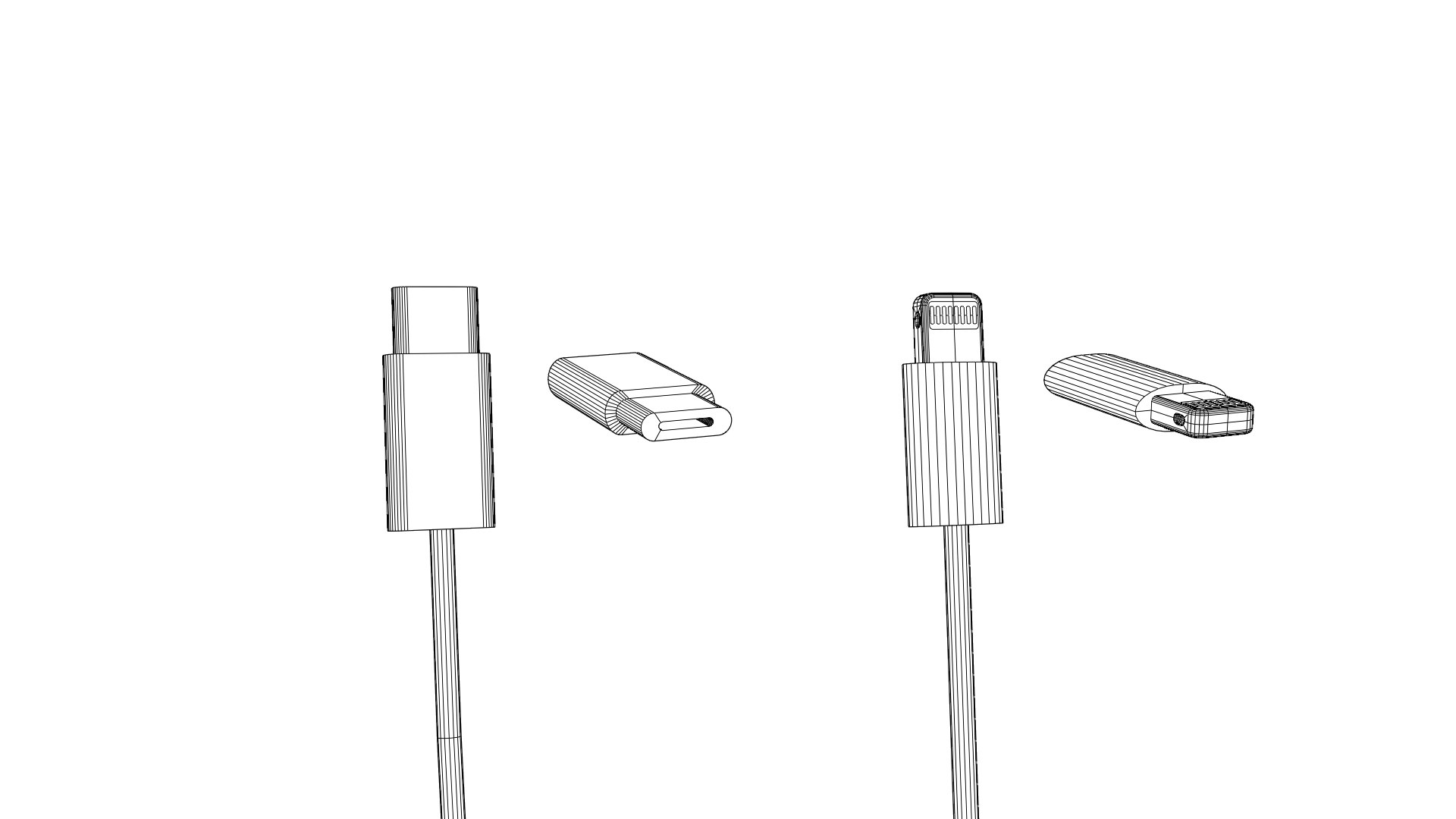 Free 3D Apple Chargers - UK US EU Model - TurboSquid 1868264