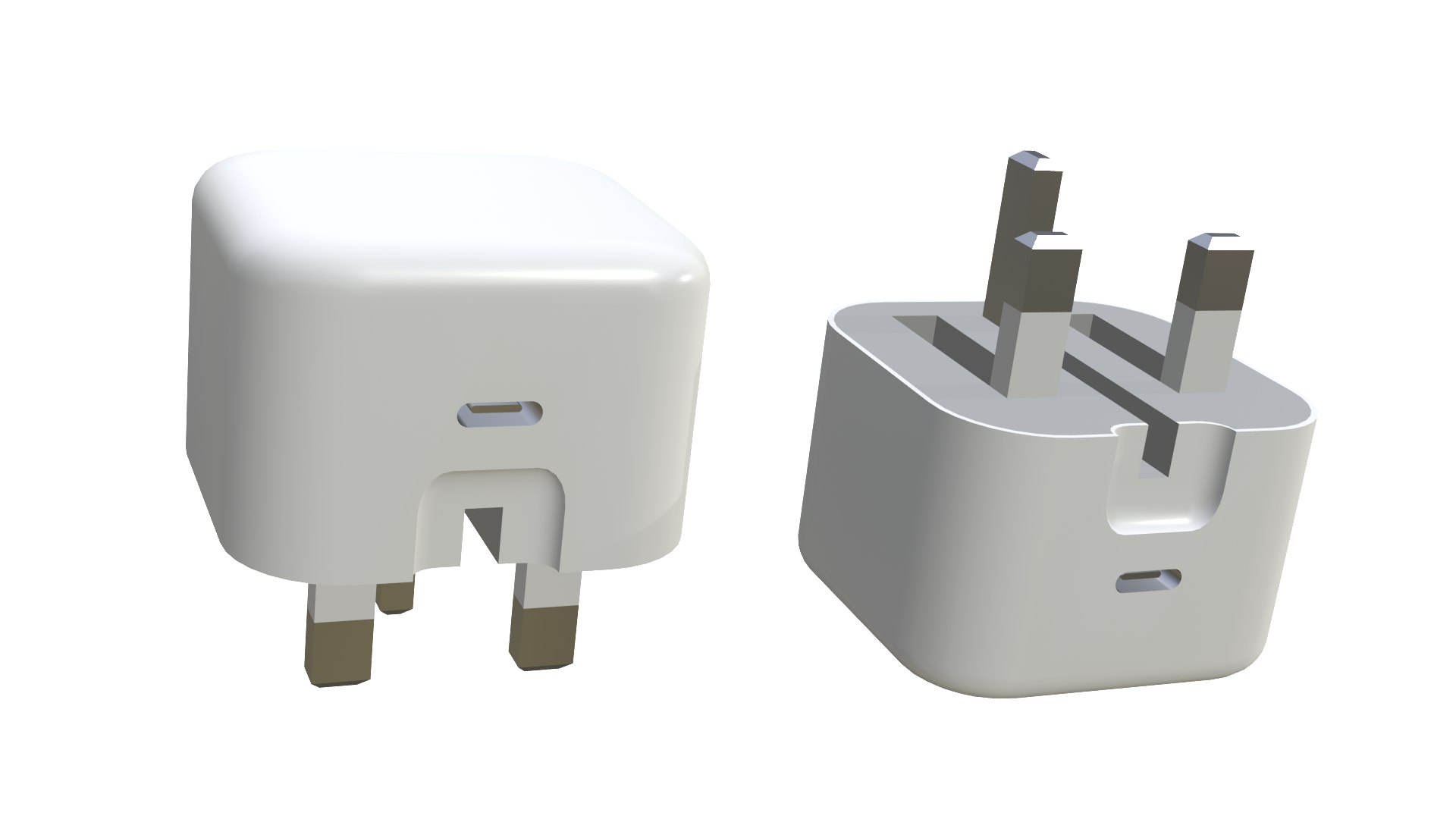Free 3D Apple Chargers - UK US EU Model - TurboSquid 1868264