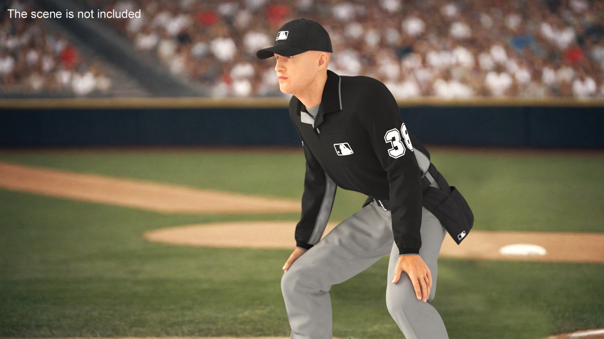 Baseball Umpire In Cap Ready Pose Model - TurboSquid 2297521
