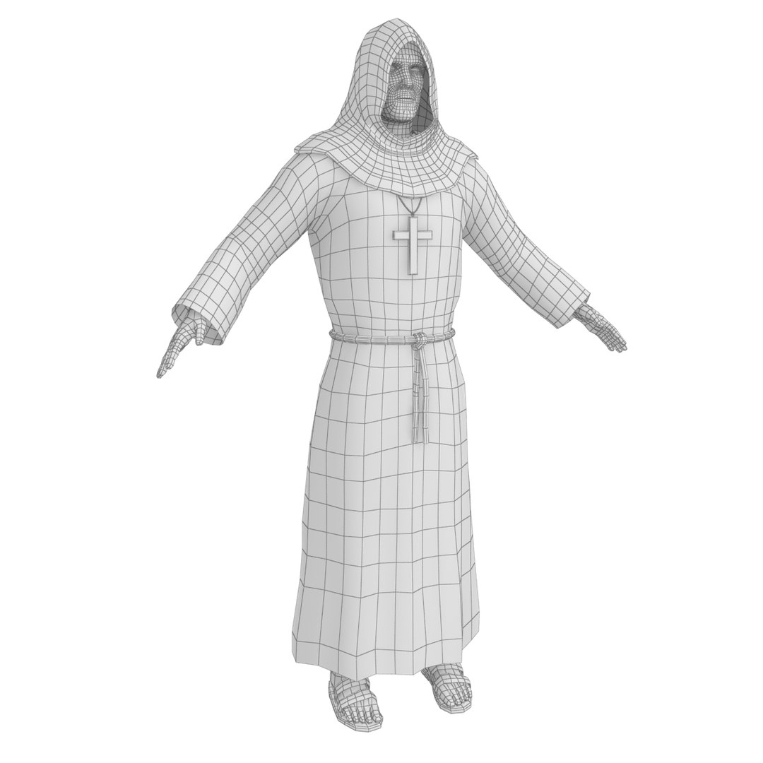 Priest male man 3D model - TurboSquid 1279136
