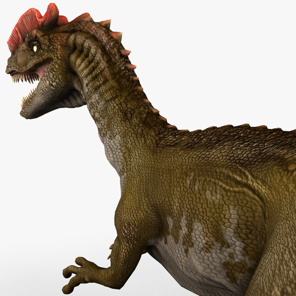 3d dilophosaurus 3 model