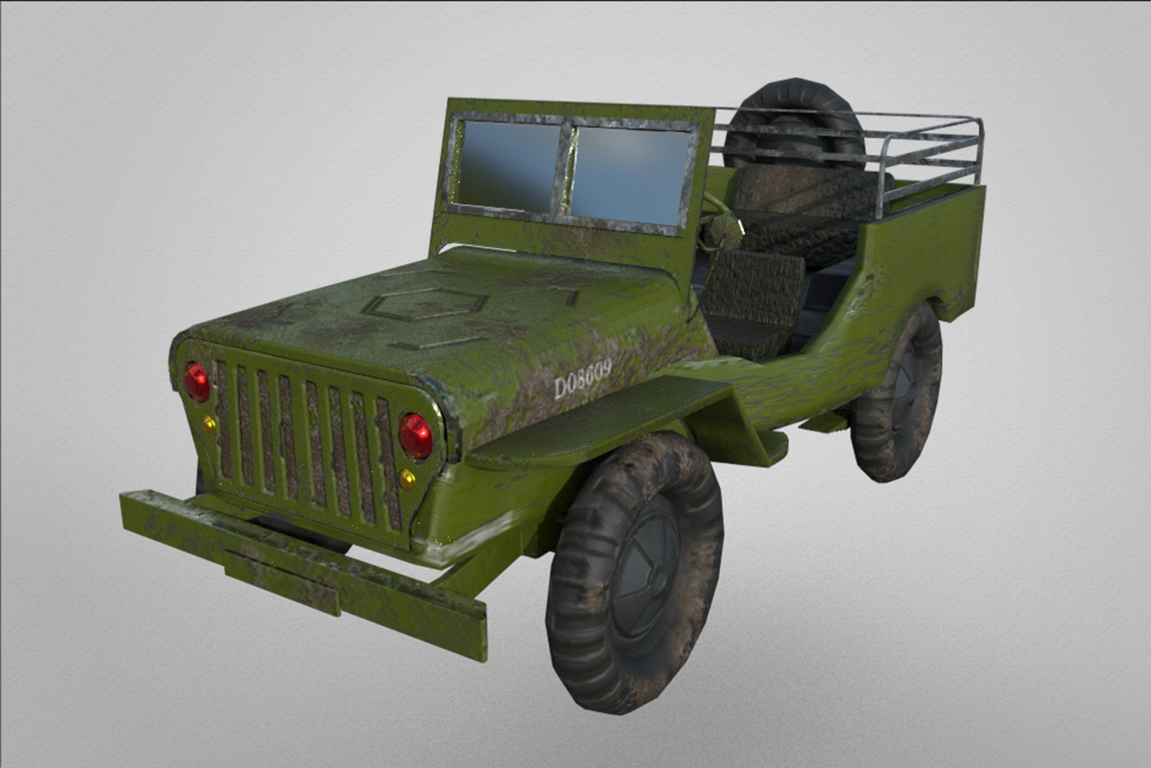 3D Jeep Military - TurboSquid 1673806